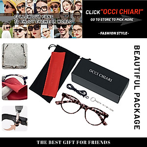 OCCI CHIARI Narrow Reading Glasses Women Colorfull Cute Readers for Petite Face(Tortoise 3.5+) 1.0 1.25 1.5 1.75 2.0 2.25 2.5 2.75 3.0 3.5 4.0 5.0 6.0