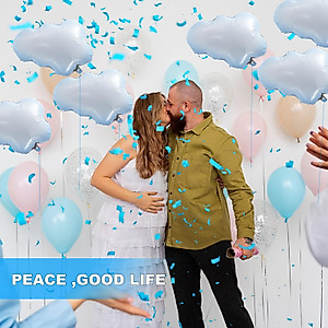 Ckepvo Cloud Balloons 6PCS White Cloud Foil Balloons Cloud Party Decorations,Cloud Balloon For Birthday Party Decorations Supplies Themed Party Birthday Baby Shower,Clouds Decorations