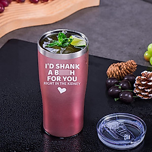 Inncup Best Friend Birthday Friendship Gifts for Women Funny Insulated Wine Tumbler Cup 20oz Gifts for Female Friends Sister Coworker Bestie