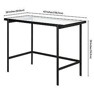 Tamar 42'' Wide Rectangular Writing Desk in Blackened Bronze