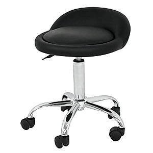 Adjustable Salon Stool Hydraulic Saddle Rolling Chair Tattoo Facial Massage Spa