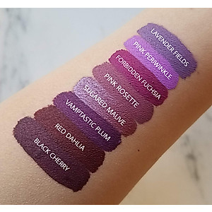 Aromi Sugared Mauve Metallic Liquid Lipstick, Purple Pink Lip Color with Shimmery Finish, Raspberry Mulberry Lipstick, Long-Lasting, Smudge Proof (Sugared Mauve)