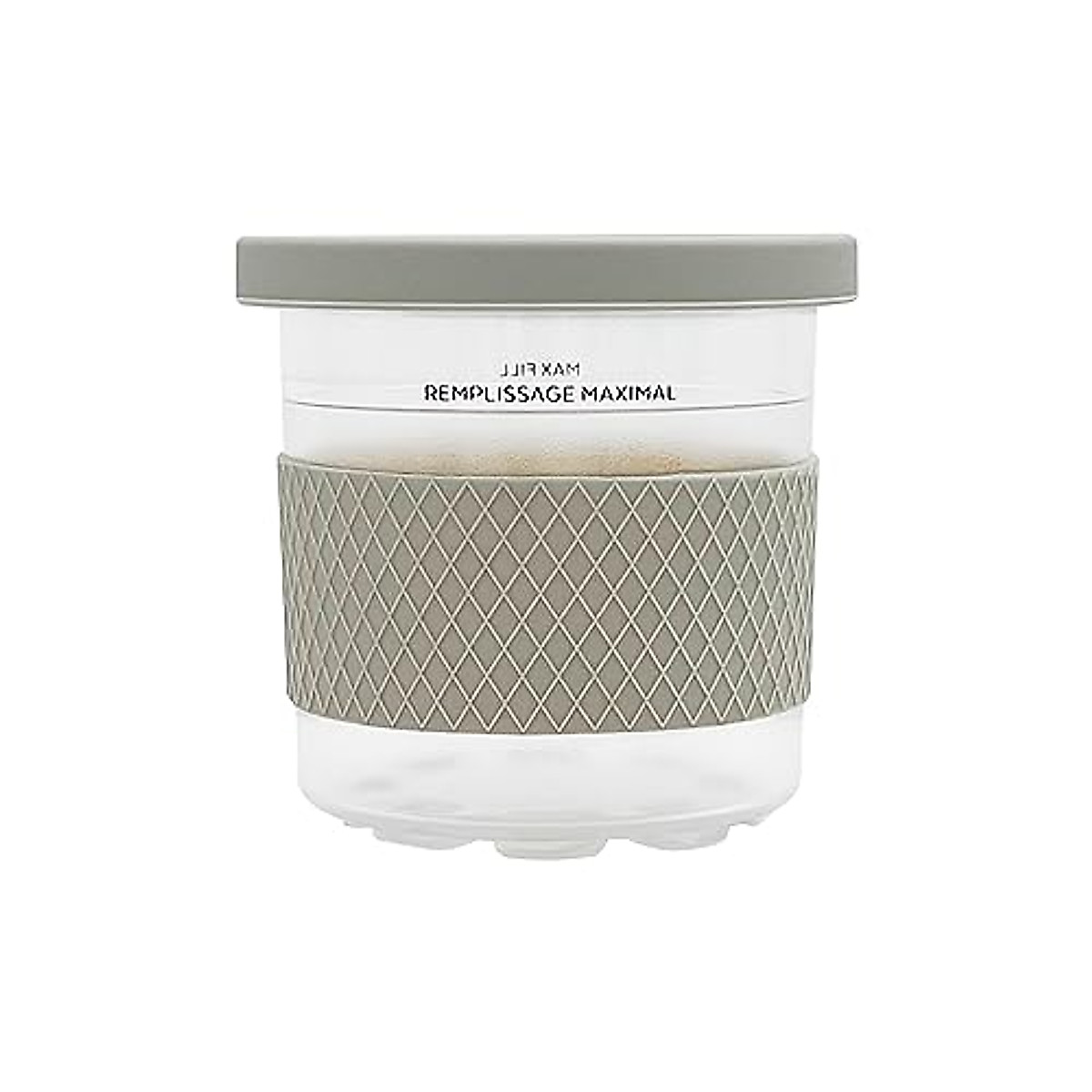 CXQ 4 Pack Replacement Ice Cream Pints with Silicone Lids and Sleeves，Compatible with Ninja Creami Ice Cream Maker, Model: NC301, NC300, NC299AMZ Series. (Grey/Blue/Green/Yellow)