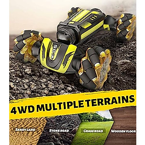 DODOELEPHANT Gesture Sensing RC Stunt Car, 1:12 Large Drifting Remote Control Car with Watch Hand Controlled, 4WD 12.5MPH Fast On/Off Road RC Cars Toys for Boys Adults Kids