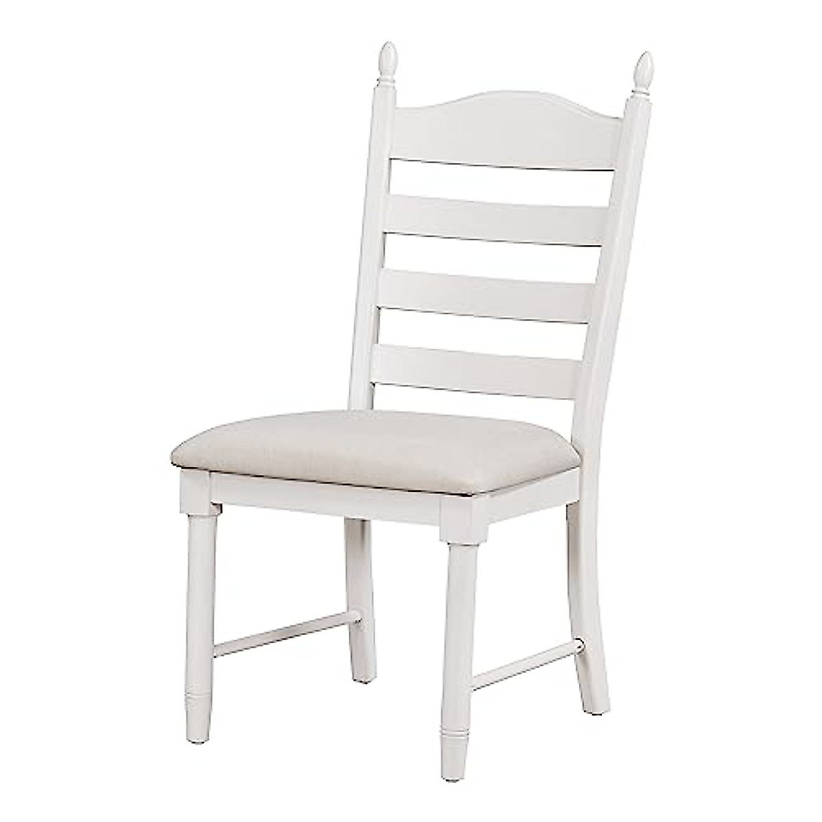 KoiHome 5-Piece Retro Functional 42"-58" Wood Round Extendable 4 Upholstered Chairs, Set of 5, Family Dining Table Set for Restaurant, Kitchen (Antique White)