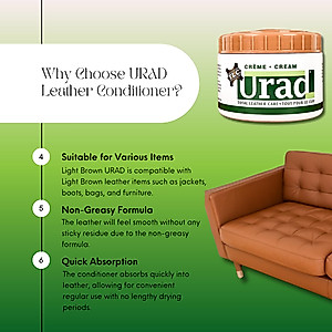 Urad Leather Crme - 7 Ounces, Light Brown