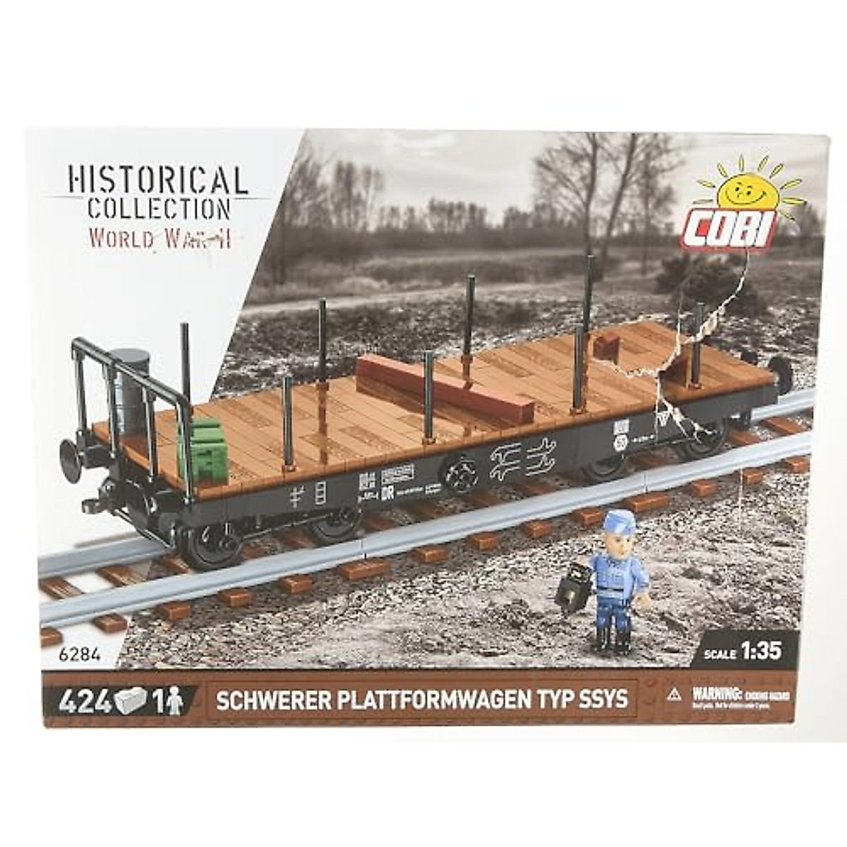 COBI Historical Collection WWII Schwerer Plattformwagen Type Ssys