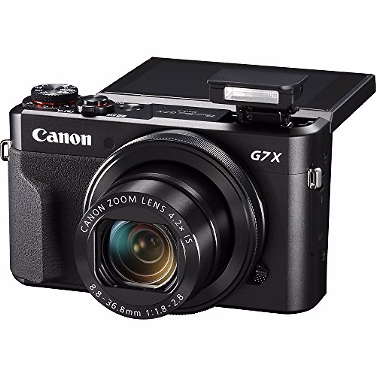 Canon PowerShot G7 X Mark II Digital Camera (1066C001), 64GB Memory Card, Card Reader, Soft Bag, Flex Tripod, Hand Strap, Memory Wallet, Cleaning Kit (International Model) (Renewed)