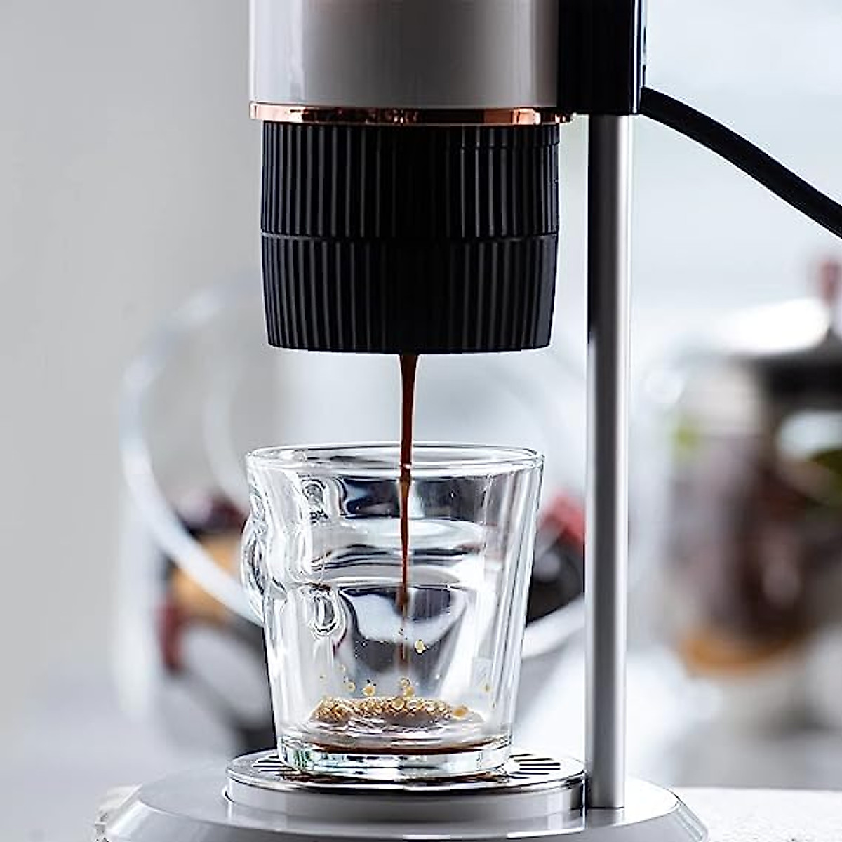 CYETUS Portable Espresso Machine 19 Bar, 3s Instant Heating, Compatible with Nespresso Capsules Ground Coffee Tea, Mini Electric Coffee Maker For Travel Home Camping, White