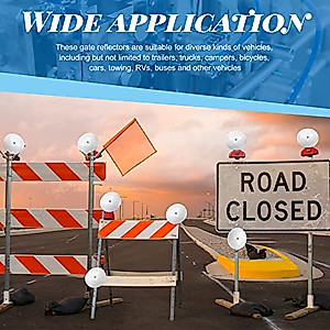 20 Pcs Front Reflector 3 Inch Round Reflector Trailer Reflectors with Screws Safety Reflectors for Fence Gate Posts Mailboxes (Clear)