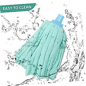 GARVALON Vintage Mop Head Squeeze Mop Head Steam Mop Pad Practical Mop Head Dry Floor Cleaning Mop Mop Flip Mop Refill Commercial Cut End Cotton Mop Dry Mop Pad Green Cloth