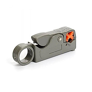 Gaobige Coax Cable Crimper Kit Tool for rg6 rg59 Coaxial Compression Tool Fitting Wire Stripper with Gaobige 10pcs F Compression connectors - Grey