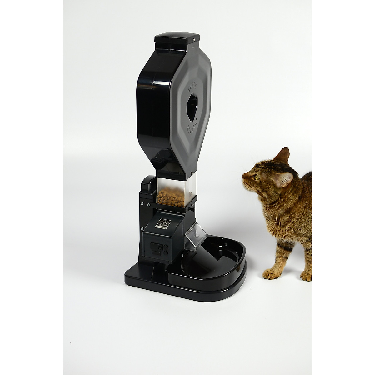 Super Feeder Automatic Cat Feeder, CSF-3XL, Large Hopper, Digital Timer, Chute Cover, Stand/Bowl. Up to 8 Daily Meals-(Approximately 5 lbs Food)