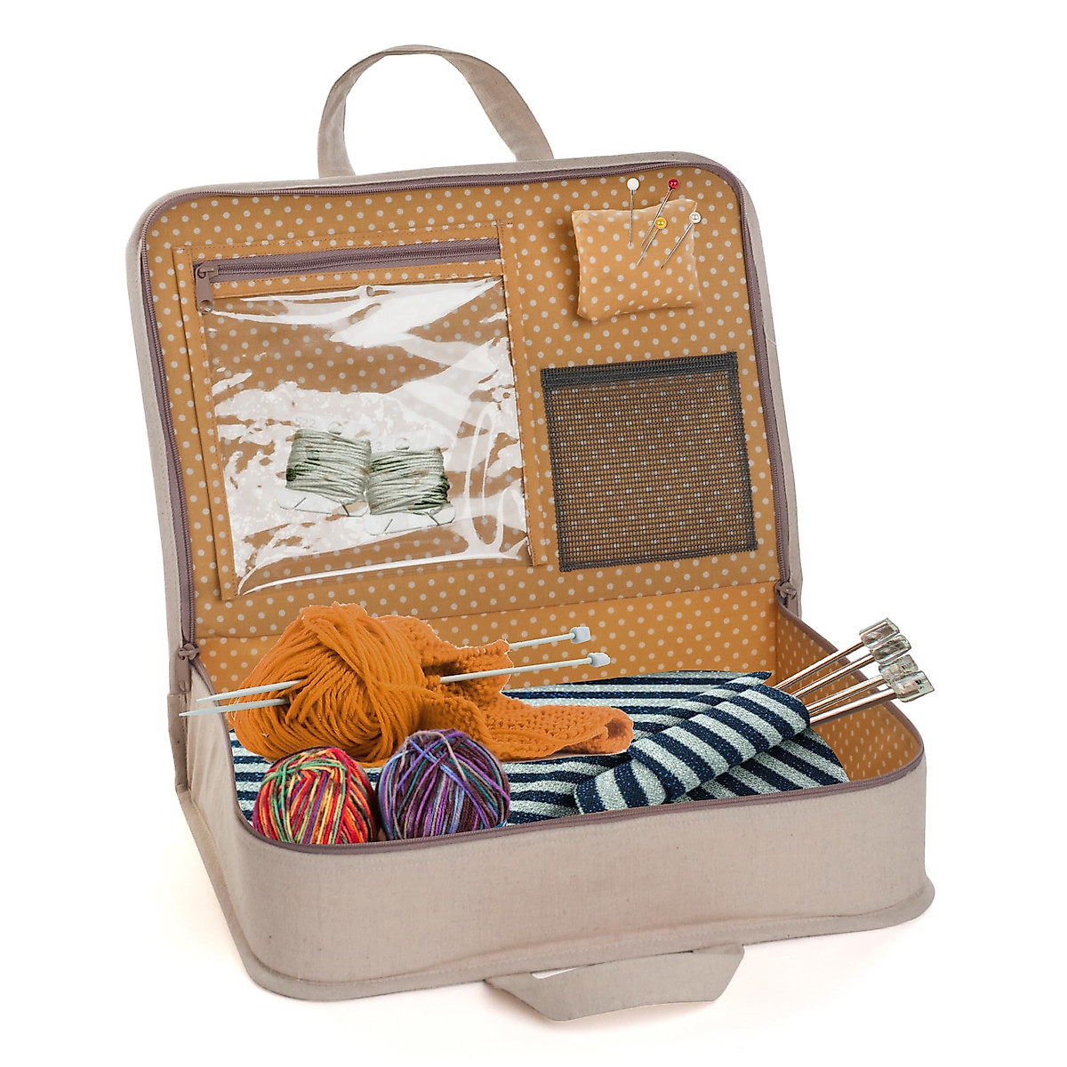 Project Case - Appliqué Linen Bee - Large - HobbyGift