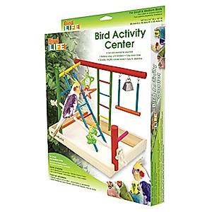 Penn-Plax Bird Life Wooden Playpen – Perfect for Cockatiels and Conures – Large