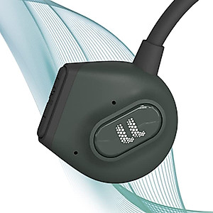 UlLife Me-300S: Lightest Foldable Bone Conduction Headphones, Waterproof Open-Ear Bluetooth Sport Headphones, Wireless Earphones for Workouts and Running, Built-in Mic, with Ear Hooks (Red)