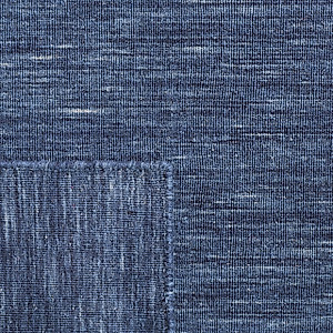 SAFAVIEH Kilim Collection Accent Rug - 3' x 5', Navy & Blue, Handmade Casual Solid Wool, Ideal for High Traffic Areas in Entryway, Living Room, Bedroom (KLM850N)