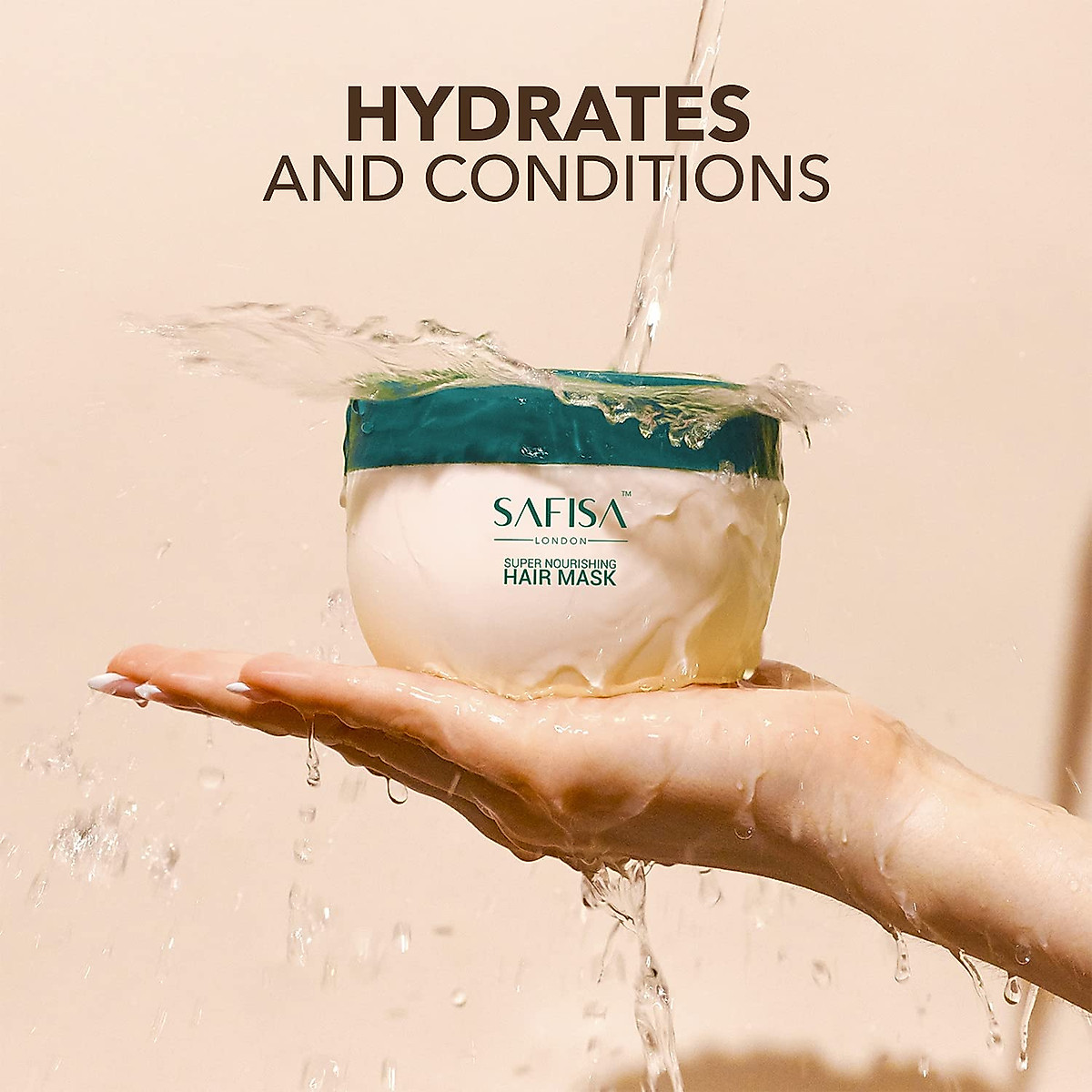 SAFISA Hair Mask for Dry Damaged Hair and Growth – Deep Conditioner for Dry Damaged Hair – Hair Care – Hair Moisturizer with Detangling Brush - 8.5 Oz