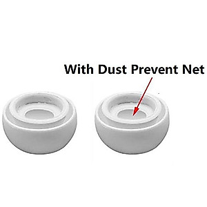 BLLQ Small Size Ear Tips Earbuds Covers Ear Caps Eartips Earpads Compatible with Apple AirPods Pro, Silicone Tips, Fit in Case, 3 Pairs White S