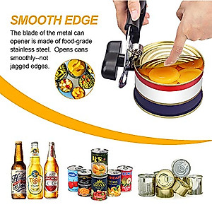 ZEVEZ Can Opener Manual Durable Stainless Steel Can Openers for Seniors with Arthritis Smooth Edge Ultra Sharp Cutting Tools Commercial Can Opener with 1 Vegetable Peeler