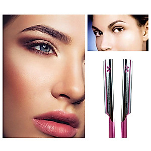 Eyebrow Razors Stainless Steel Facial Razors Shaving Cheek Facial Hair Remover Shapers Razors Face Razor and Eyebrow Shaper Trimming and Shaving Grooming Tool for Women Man with Precision Cover