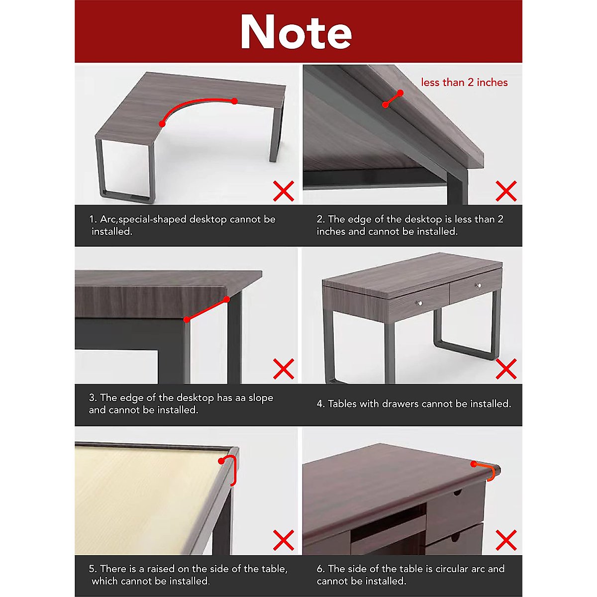 HONJIE Computer Arm Rest for Desk, Suitable for Office desks, Sturdy Mouse arm Support, Computer Desk Extender, Suitable for Home and Office