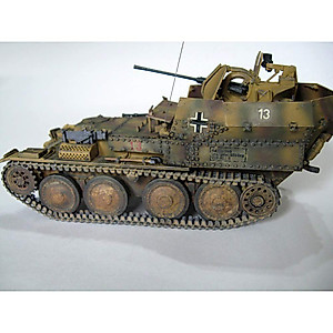 Sd Kfz 140 Ausf M Flakpanzer 38(t) Gepard German Tank Model Kit 1/35 Scale - Military WW2 Tank Miniatures Plastic Model Set Army Vehicle Building Kit with Assembly Instructions in Russian Language