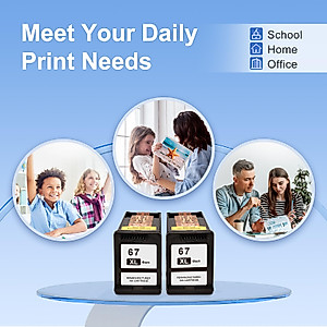 myCartridge SUPRINT 67XL Remanufactured Ink Cartridge Replacement for HP Ink 67 Black Ink Cartridge Envy 6055e 6000 6455e 6400 6458e DeskJet 2755e 2700 2700e 2752e 2734e 4155e 4100e Printer Ink 67 XL