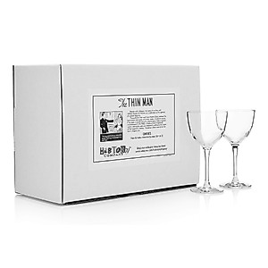 HISTORY COMPANY The Original Nick & Nora Crystal Martini Glass 2-Piece Set (Gift Box Collection)
