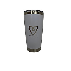 Vault Values 20 oz. Insulated Tumbler. Double Wall. Stainless Steel, Slide Lid with Straw opening COMBO Lid. Available in 5 colors - White, Pink, BLACK, Red, Blue. Hot/Cold. Straw NOT included.