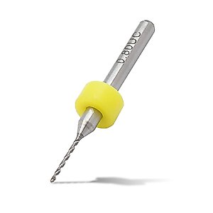 Luomorgo 10 Pcs 1/8" Shank PCB Drill Bits Carbide Tungsten Steel, 0.8mm PCB Print Circuit Board Mini Drill Bit Set for PCB Jewelry CNC Engraving, Yellow