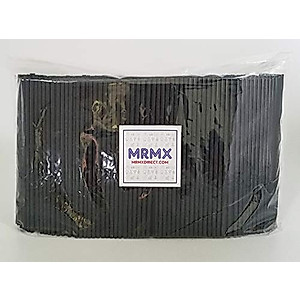 MRMX Brand 1,000ct Black Plastic Sipping Stir Straws for Coffee, Cocktail drinks 5.25" long comes in a Reclosable Poly Zip Lock Bag