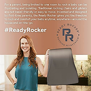 READY ROCKER Portable Rocking-Chair - Ideal for Nursery Furniture, Home-Office-Chair-Outdoor-Use, Travel for Moms, Dads, Seniors - Replaces Need for Glider - Baby Registry-Shower Gift | Modern Grey