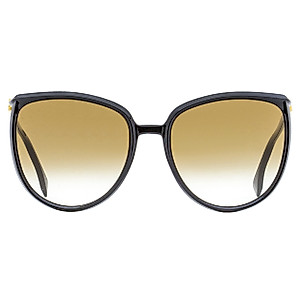 FENDI Oversize Sunglasses FF0432GS 807HA Black 59mm 432