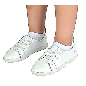 JORMATT 6 Pairs Toddler Little Girls Boys No Show Socks Thin Cotton Soft Anti Slip Low Cut Socks Breathable With Grips, White S