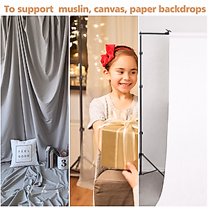AW 8.5x10ft Backdrop Stand Support System with 4X Clamps 2X Clips 2X Sand Bags 1x Carry Bag for Parties Events Photography