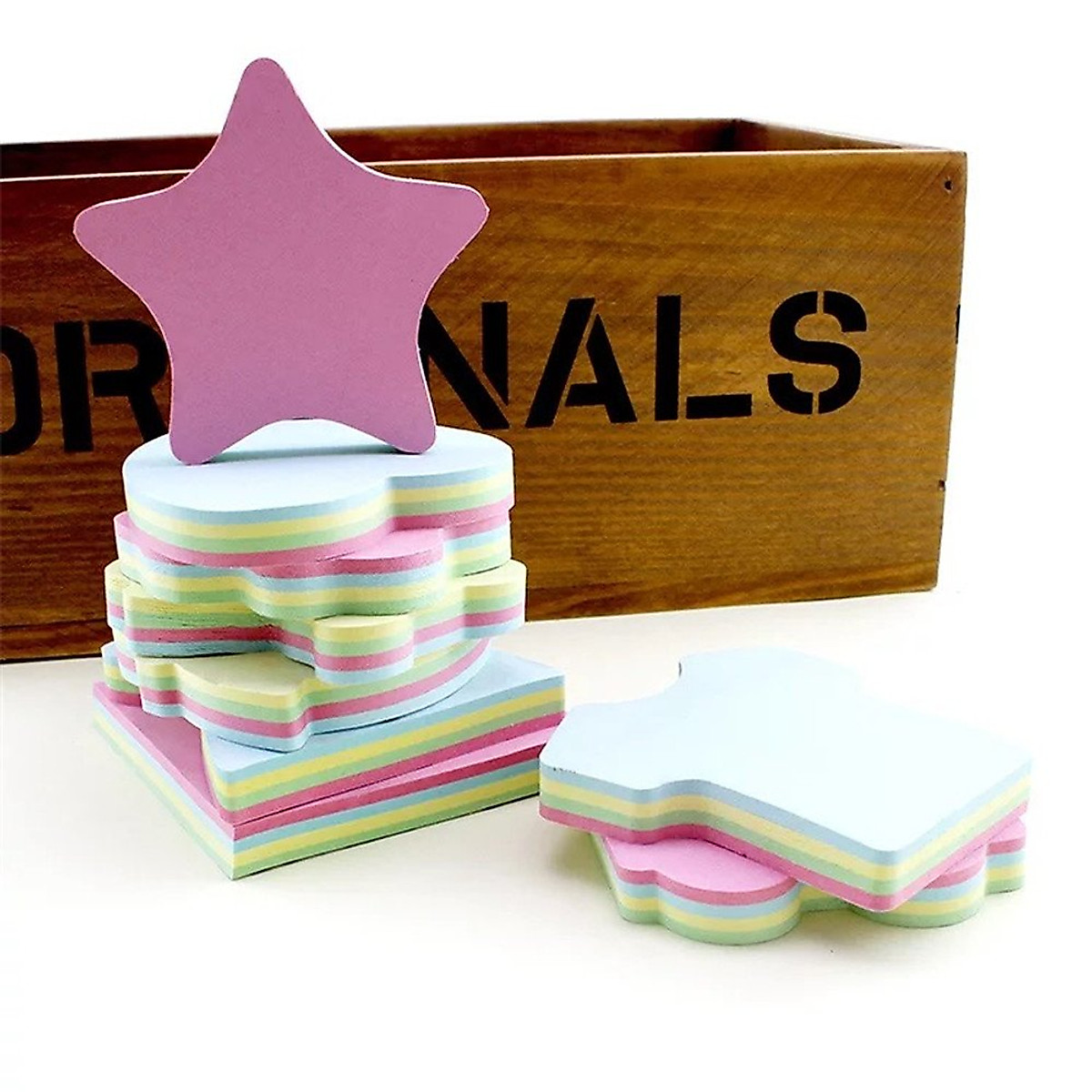 Colorful Sticky Notes in 10 Different Shapes, Separate Packing,Bundle Pack - 10 Pads 100 Sheets Per Pads (1000 Sheets!)
