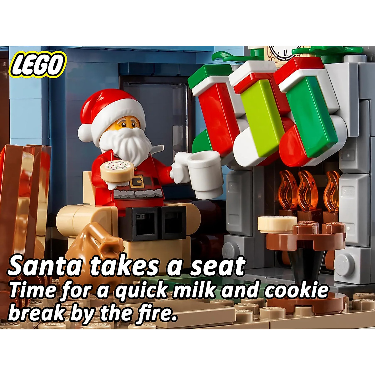 LEGO Icons 10293 Santa's Visit Winter Village Collections (1445 Pieces)