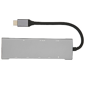 USB Charging Hub, Powerful Docking Station 5Gbps Data Transmission Read TF Card Plug and Play for Laptop for Projector for Computer