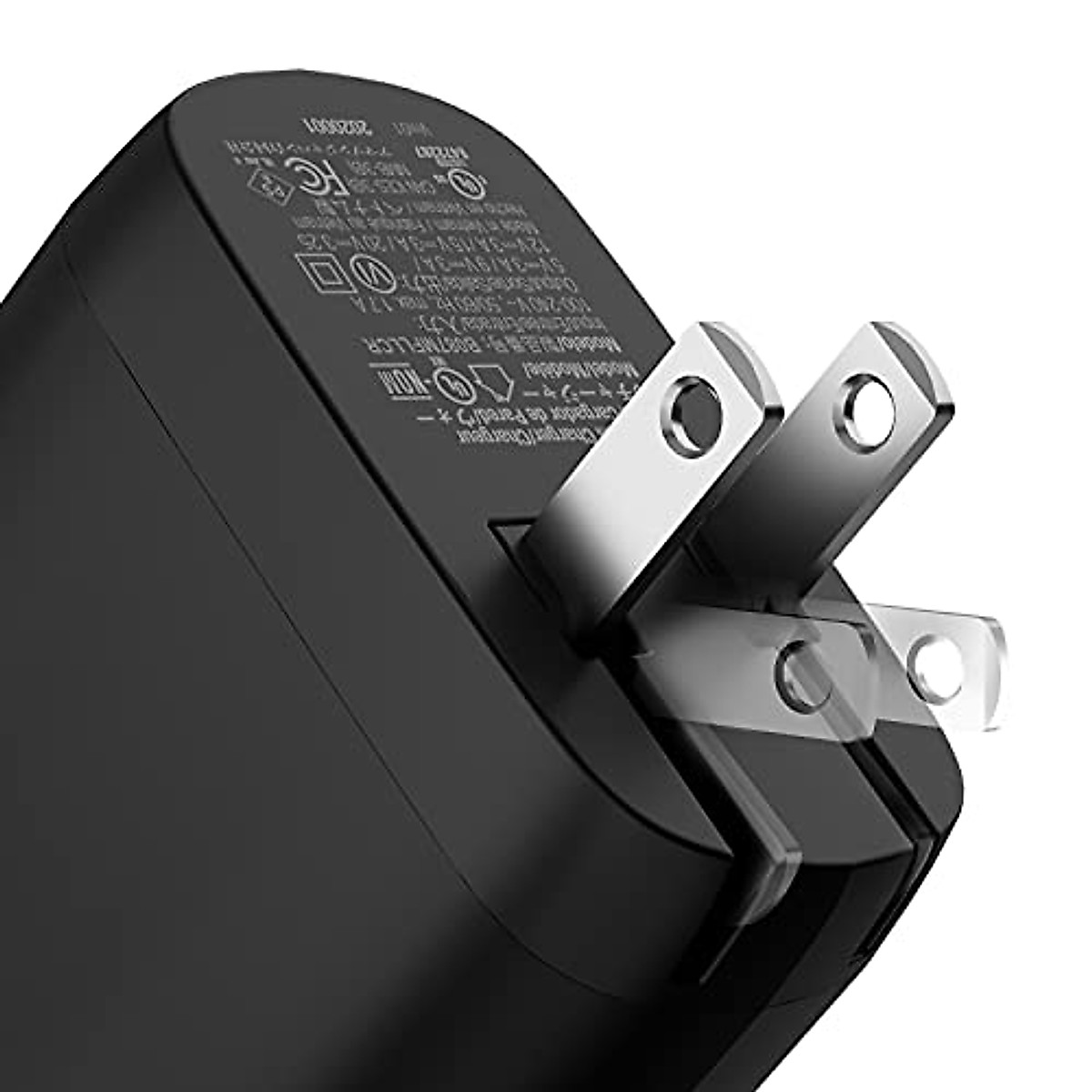 Amazon Basics 65W One-Port GaN USB-C Wall Charger with Power Delivery PD for Laptops, Tablets and Phones (iPhone 14/13/12/11/X, iPad, MacPro, Samsung, and more)-Black (non-PPS)