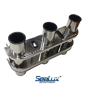 SeaLux Fishing Rod Holder and Tackle Rack Stainless Steel 3-Pole