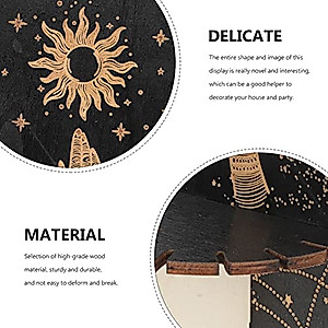 Operitacx 2pcs Wooden Crystal Display Shelf Crystal Holder Wall Mounted Witch Stuff Rack Stand Witchy Room Decoration for Crystals Stone Essential Oil