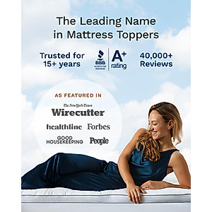 ViscoSoft 4 Inch Pillow Top Memory Foam Mattress Topper Queen - Cooling Hybrid Lux Dual Layer Mattress Pad - CertiPur-US Certified