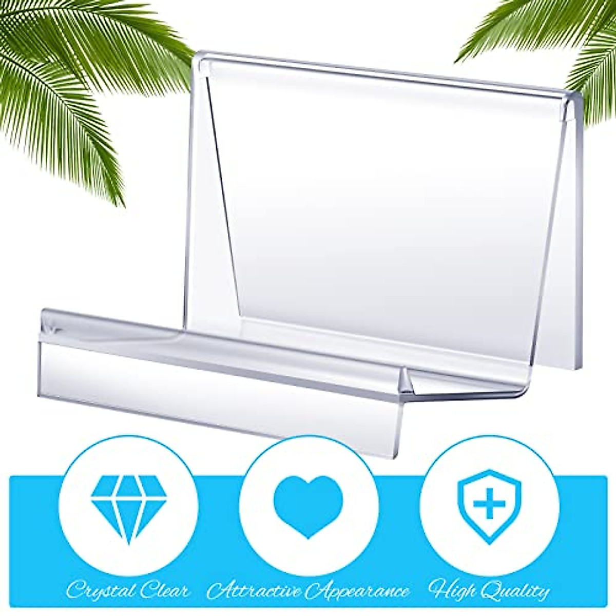 Purse Display Stand Clear Acrylic Wallet Display Stand Holder Purse Jewelry Stand Handbag Display Stand Acrylic Purse Organizer for Bag Phone Cards Cosmetic Store Business, 5.5 x 3.3 x 3 Inch (6 Pcs)