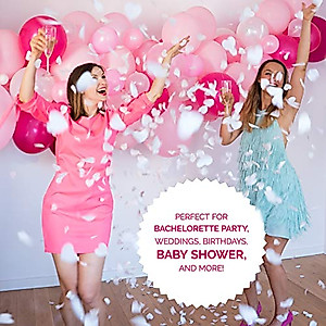 Balloon Garland Kit, Rose Pink and White Balloons, Balloon Arch Kit for Wedding Baby Shower Birthday, Ballon Garland Kits includes 100 Assorted Balloons, Decorating Strip Tape, Glue Points