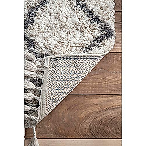 nuLOOM Roseanne Transitional Shag Area Rug, 4' x 6', Ivory