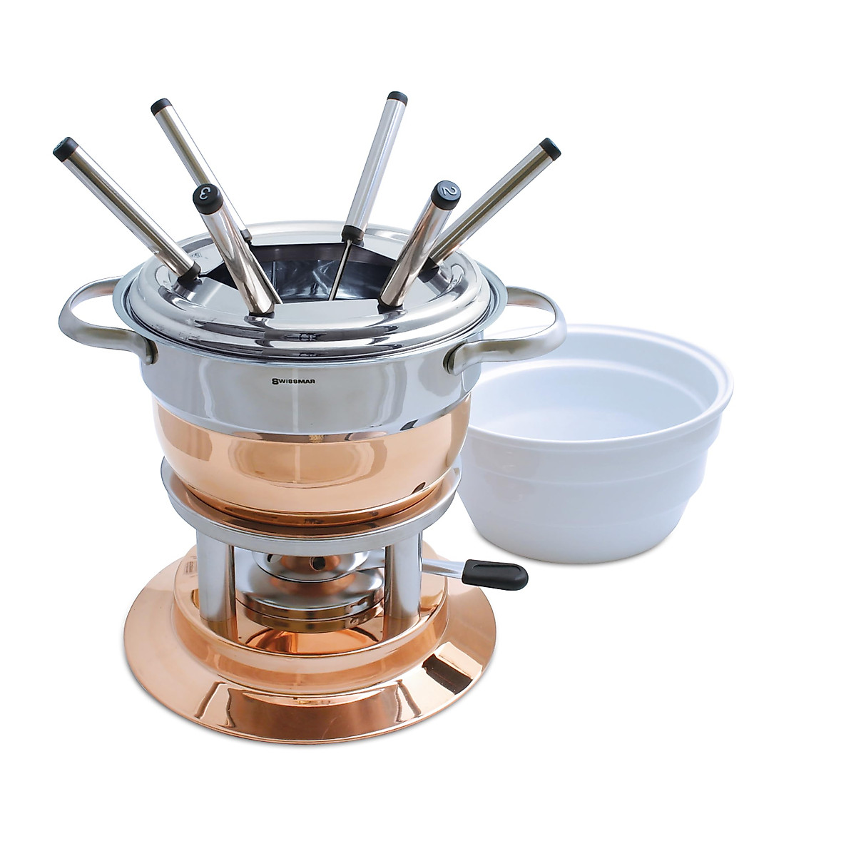 Swissmar Lausanne 11 Piece Copper Plated Fondue Set