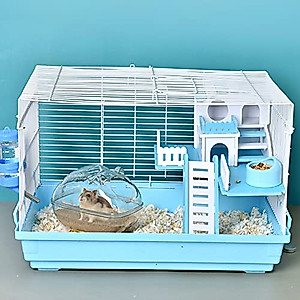 NAWTOR Hamster Sand Bath Transparent Hamster Bath Scoop Large Set Cage Accessories, Hamster Cagefor Hamsters Mice Lemming Gerbils or Other Small Pets