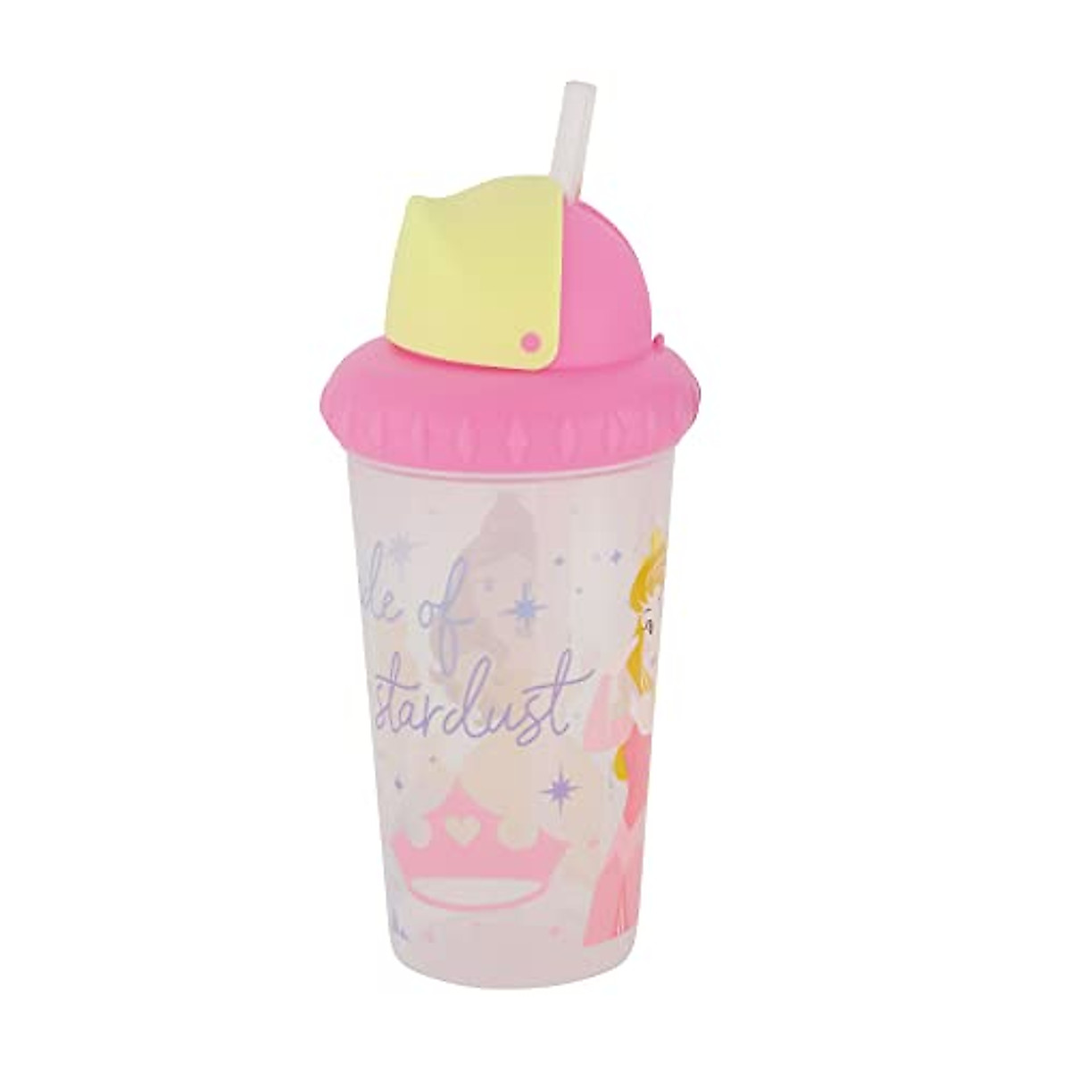 Toddler Sippy Cups for Boys and Girls | 10 Ounce Disney Sippy Cup Pack of Two with Straw and Lid | Durable Blue Leak Proof Travel Water Bottle for Toddlers