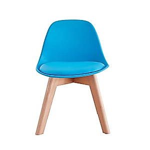 BB Chairs, Wooden Legs, PP Backed Cushions, Blue, Set of 2